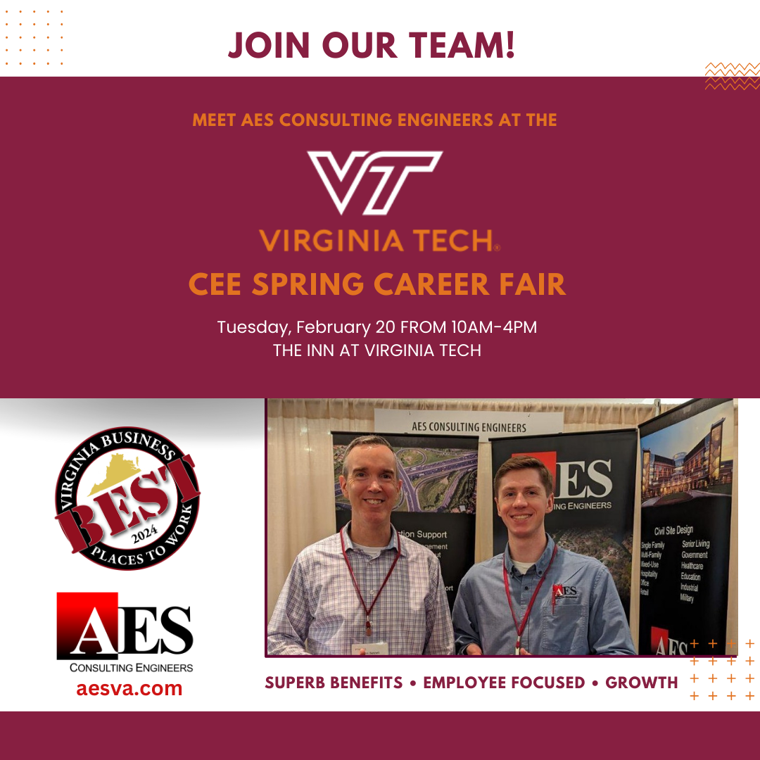 Meet us at the Virginia Tech CEE Spring Career Fair – AES